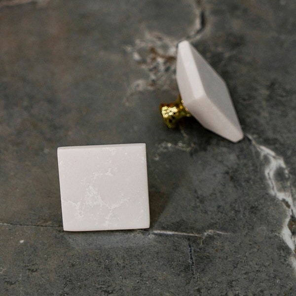 White Quartz Knob - Etsy