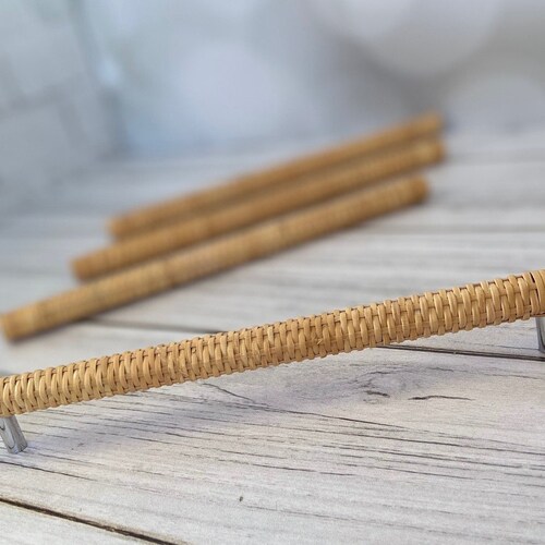 Cabinet Pull Rattan Handles Wicker Natural Rattan Rope - Etsy