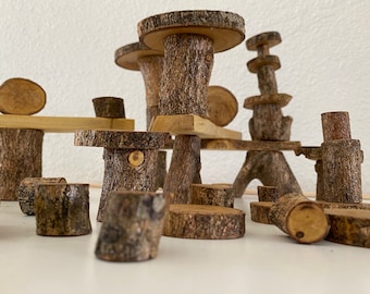 Natural Wood Blocks - Etsy