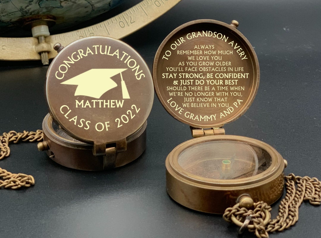 Graduation Compass Gift, Engraved Compass, Grad Gift for Son ...