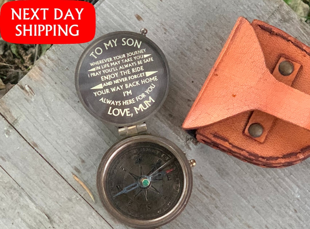 Compass to Our Son, Unique Christmas Gift, Personalized Engraved ...