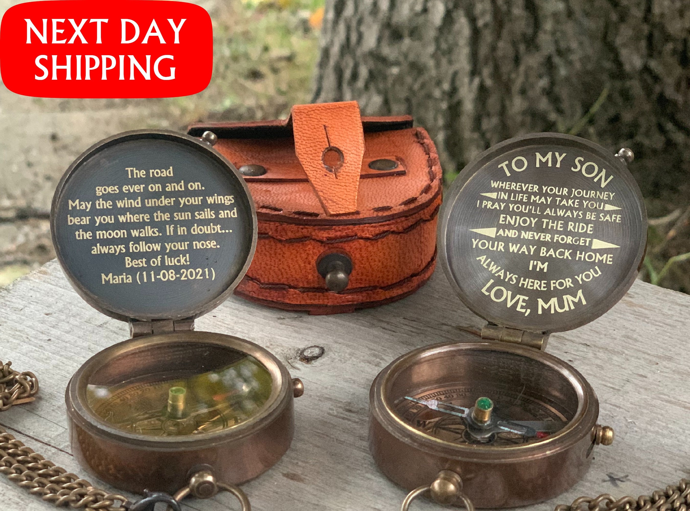 Personalized Gift Compass for Adventure Awaits Gifts for | Etsy