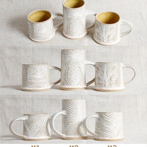 Tiki Mug | Hand-carved | Hand-thrown | Ceramic | 2023 Fall Collection - Etsy