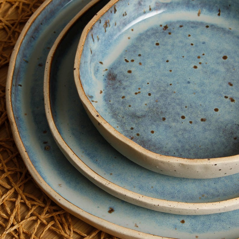 Dinnerware | Blue | Dining Set |organic Pottery | Stoneware | Ceramic ...