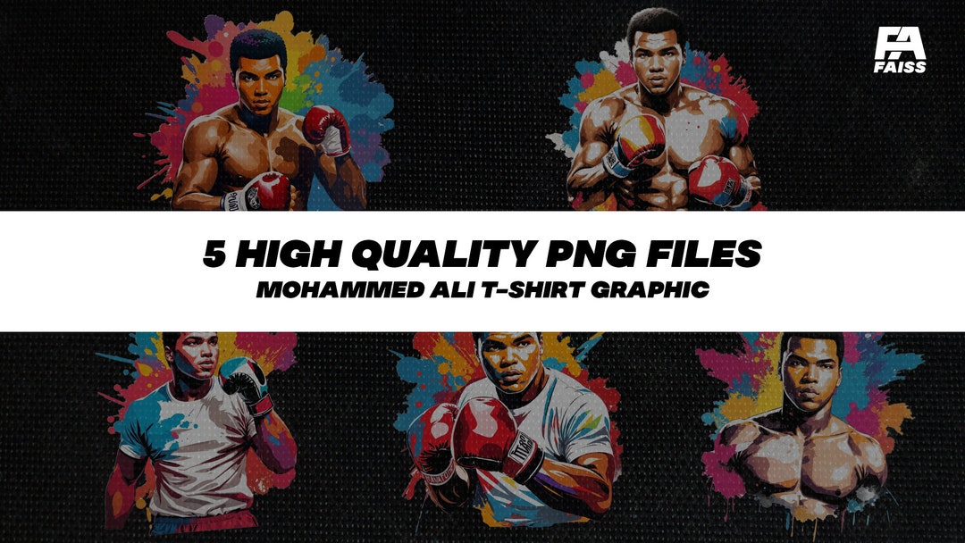 Muhammad Ali PNG Bundle - 5 High-quality Cliparts for Boxing ...