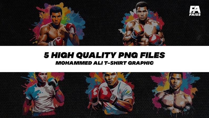 Muhammad Ali PNG Bundle - 5 High-quality Cliparts for Boxing ...