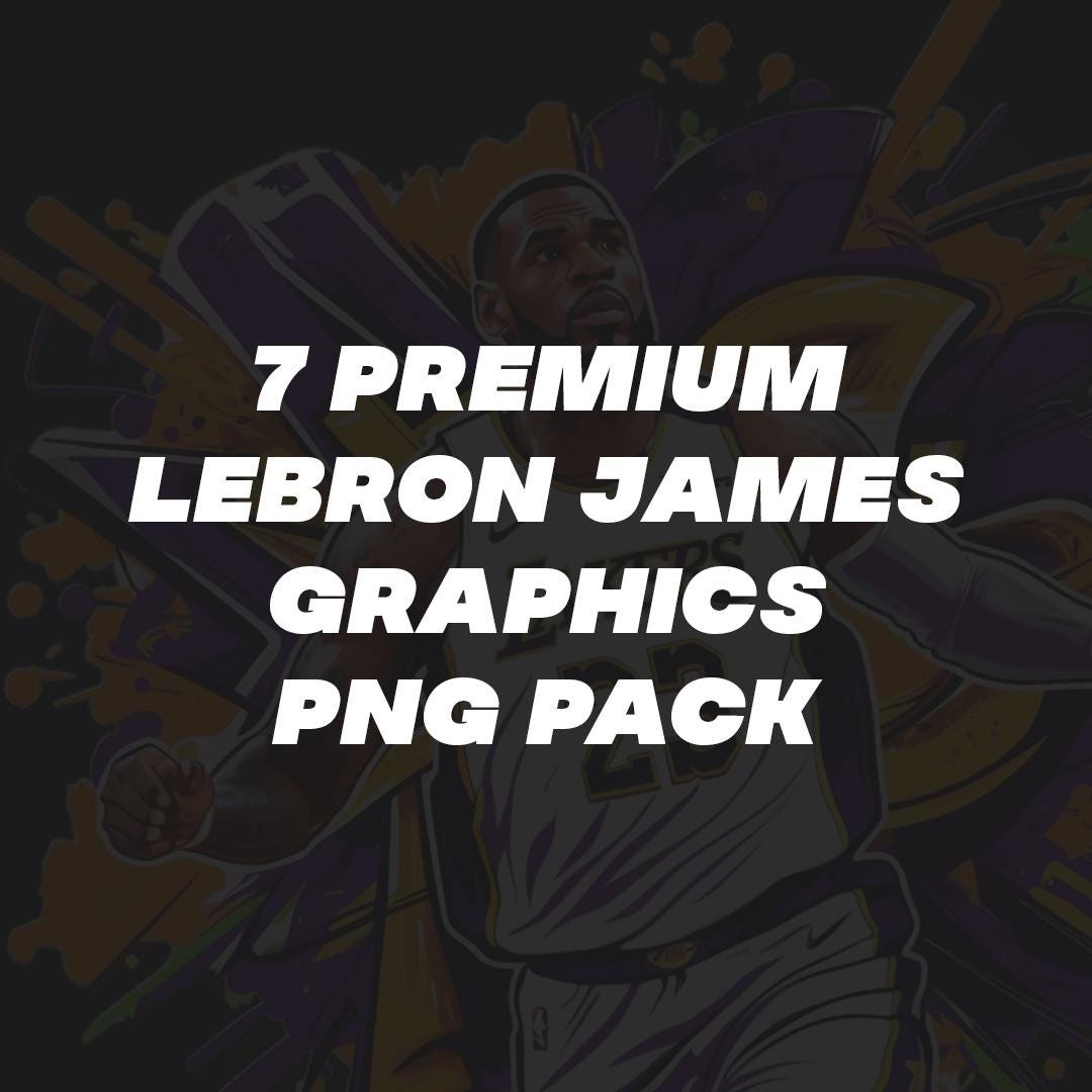 7 Lebron James Basketball PNG Graphics Pack - Lakers Basketball Digital ...