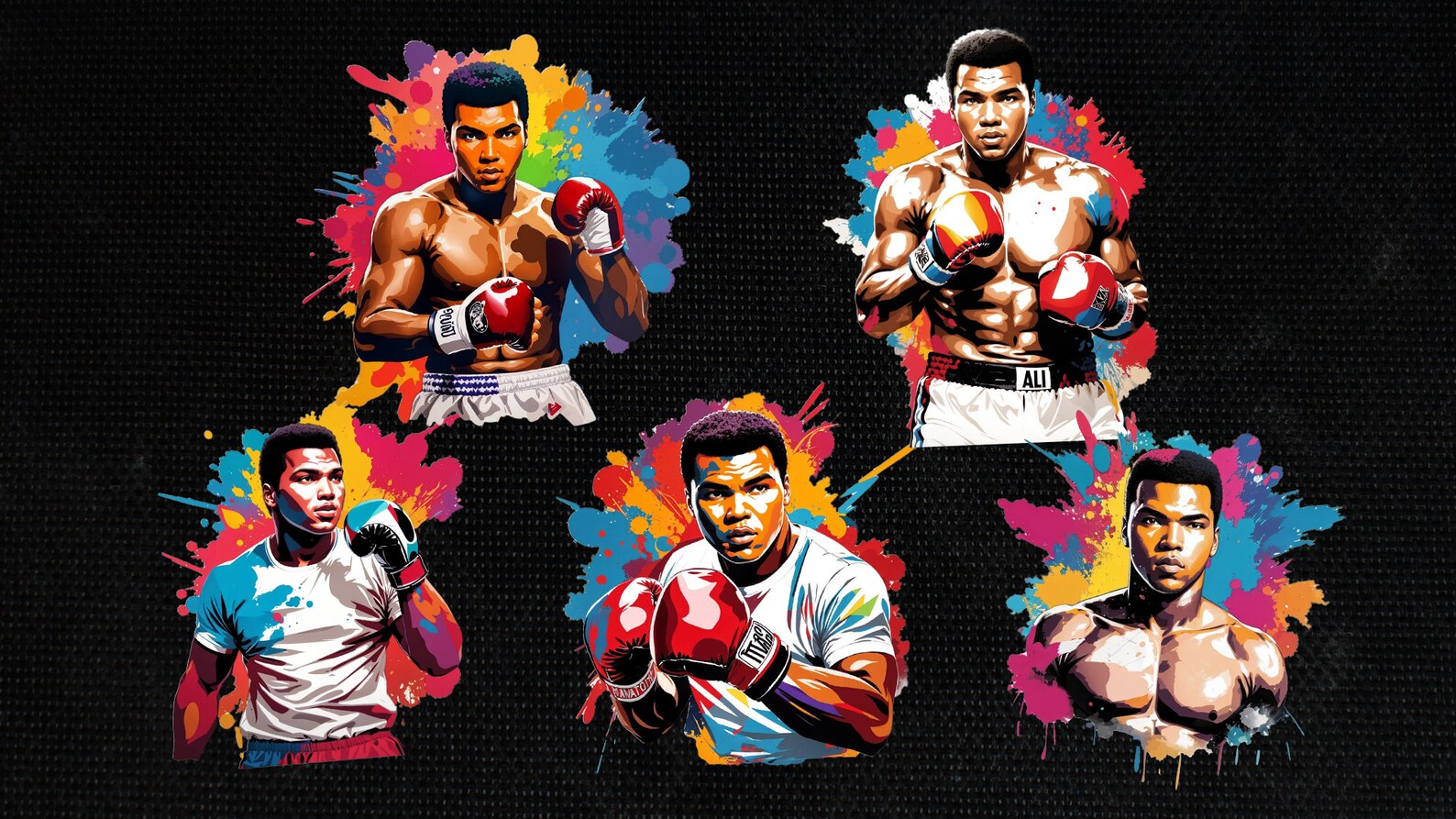 Muhammad Ali PNG Bundle - 5 High-quality Cliparts for Boxing ...
