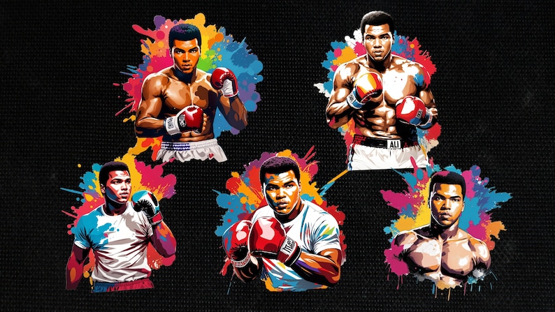 Muhammad Ali PNG Bundle - 5 High-quality Cliparts for Boxing ...