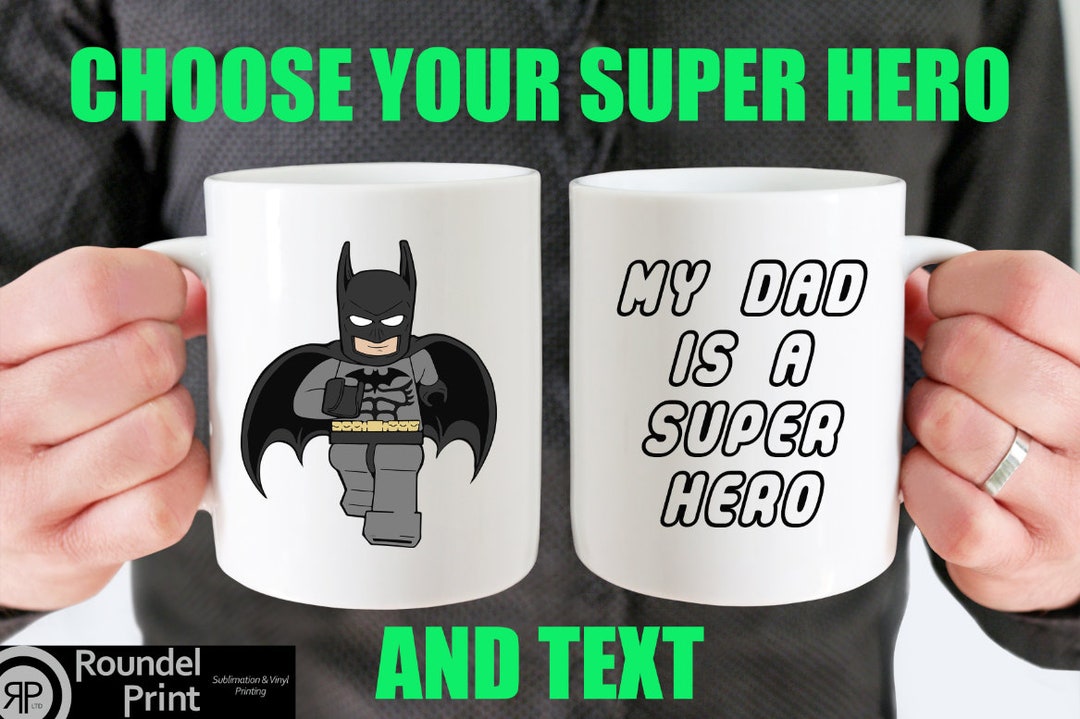 LEGO Super Hero Dad MARVEL/DC Fathers Day - Etsy