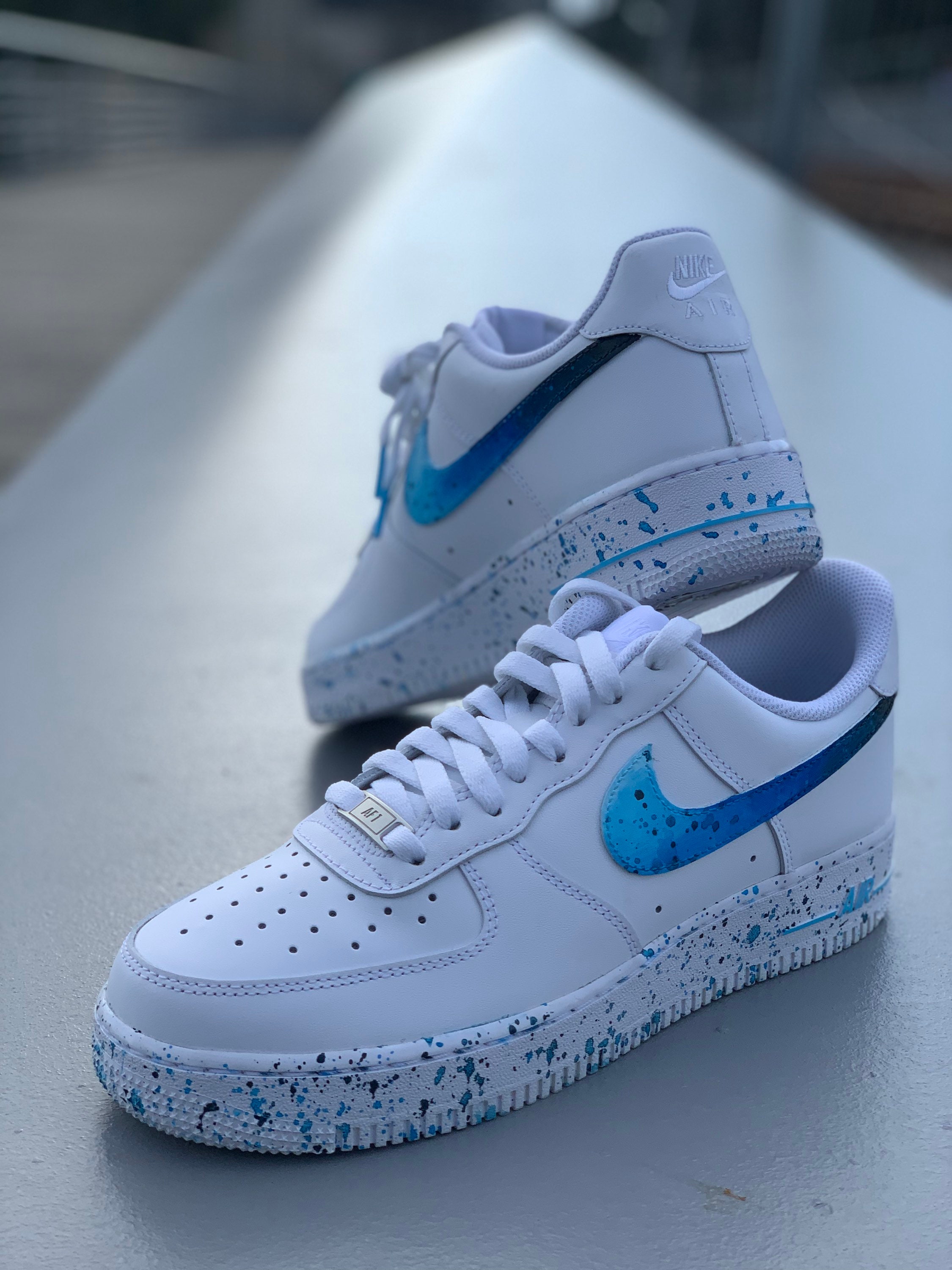 Custom Air Force 1 Blue Gradient - Etsy