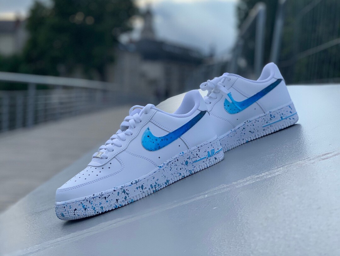 Custom Air Force 1 Blue Gradient - Etsy