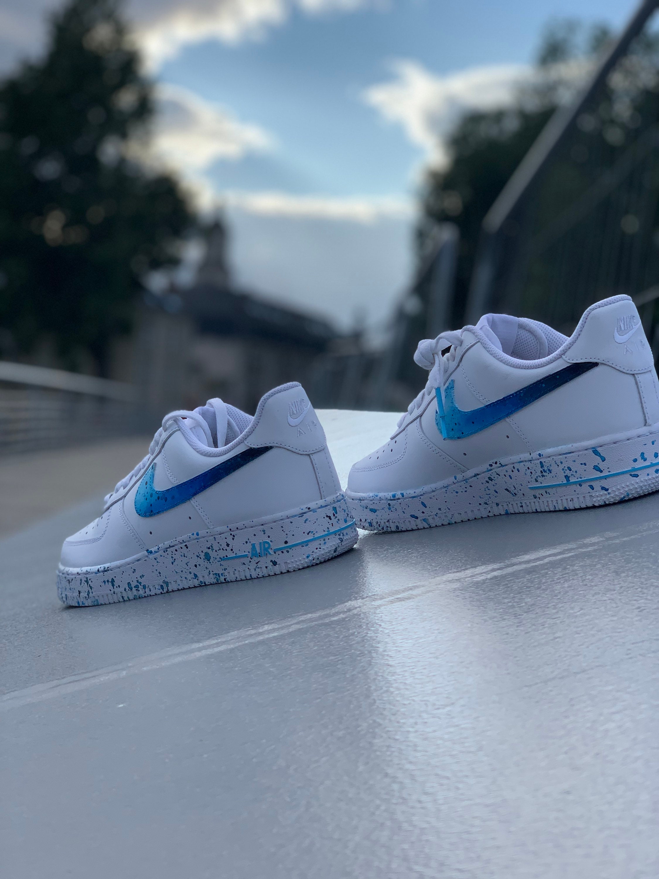 Custom Air Force 1 - Blue Gradient - Etsy