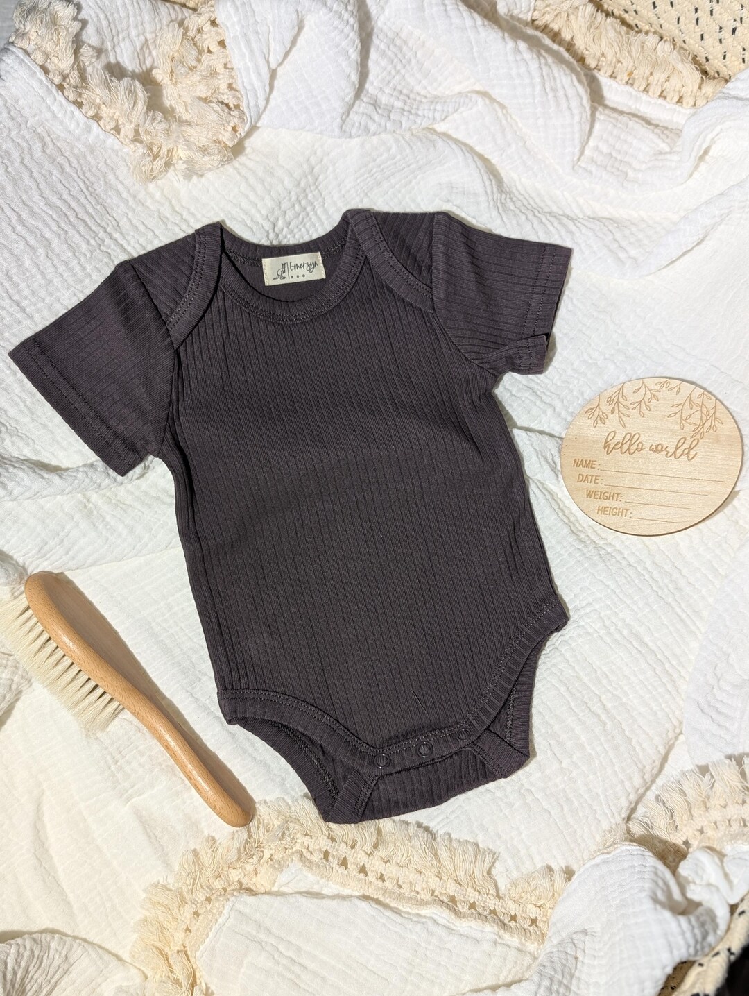 Short Sleeve Ribbed Onsie/organic Cotton/spandex - Etsy