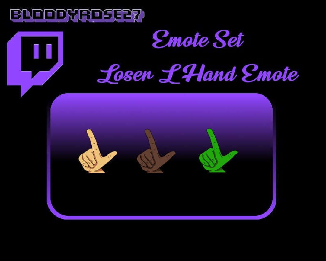 Twitch Emote || Loser L Hand || Instant Download - Etsy