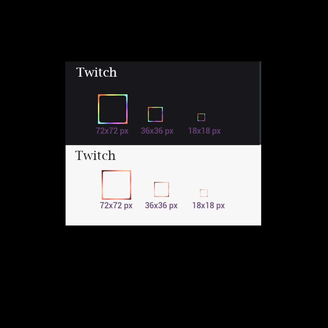 Twitch Sub Badge Tier 2 and 3 Subscriber Flairs || Gold and Rainbow ...