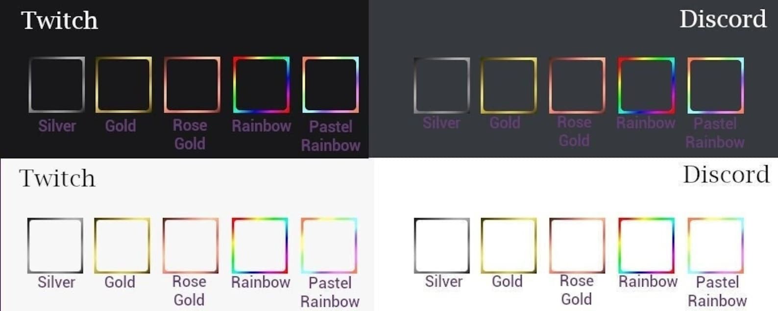 Twitch Sub Badge Tier 2 and 3 Subscriber Flairs || Gold and Rainbow ...