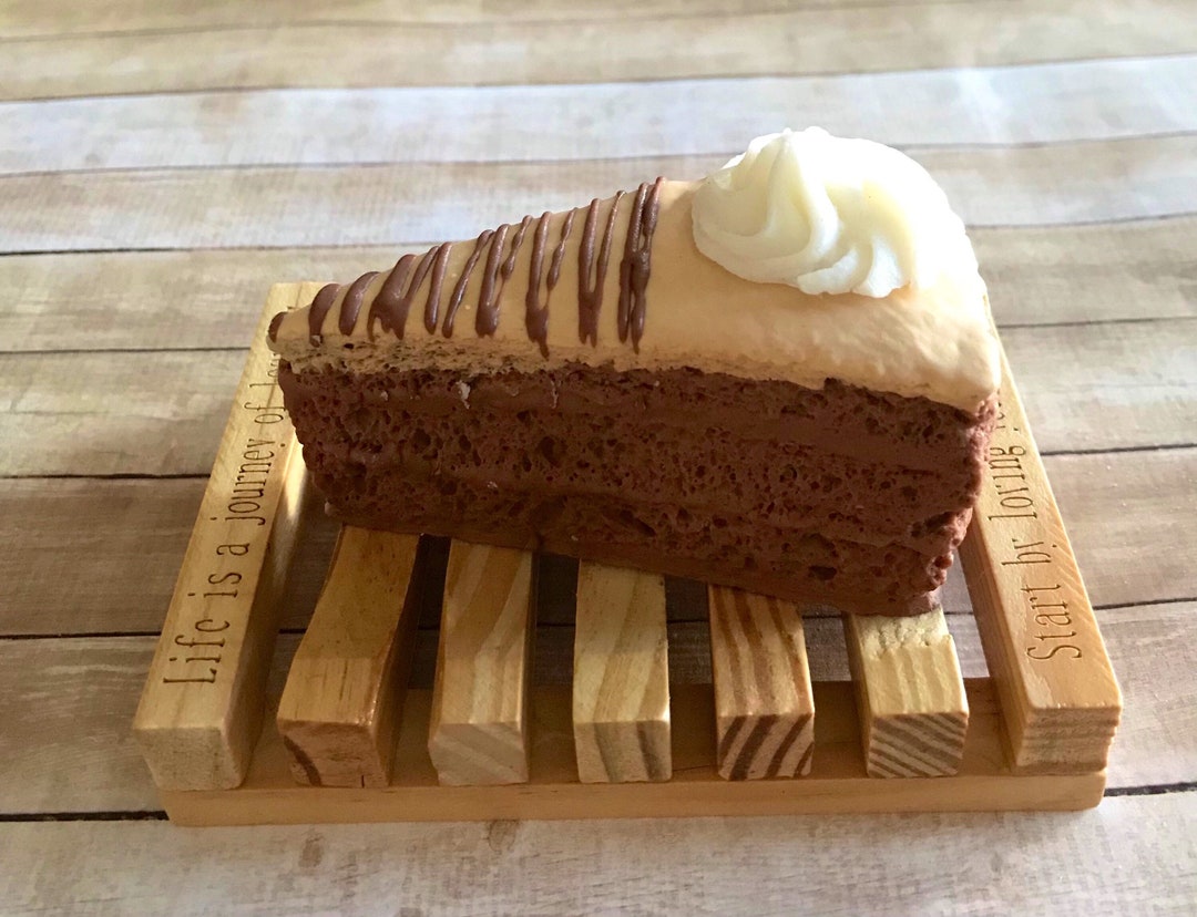 Chocolate Cake Soap, Realistic Food Soap Slice, Handmade - Etsy