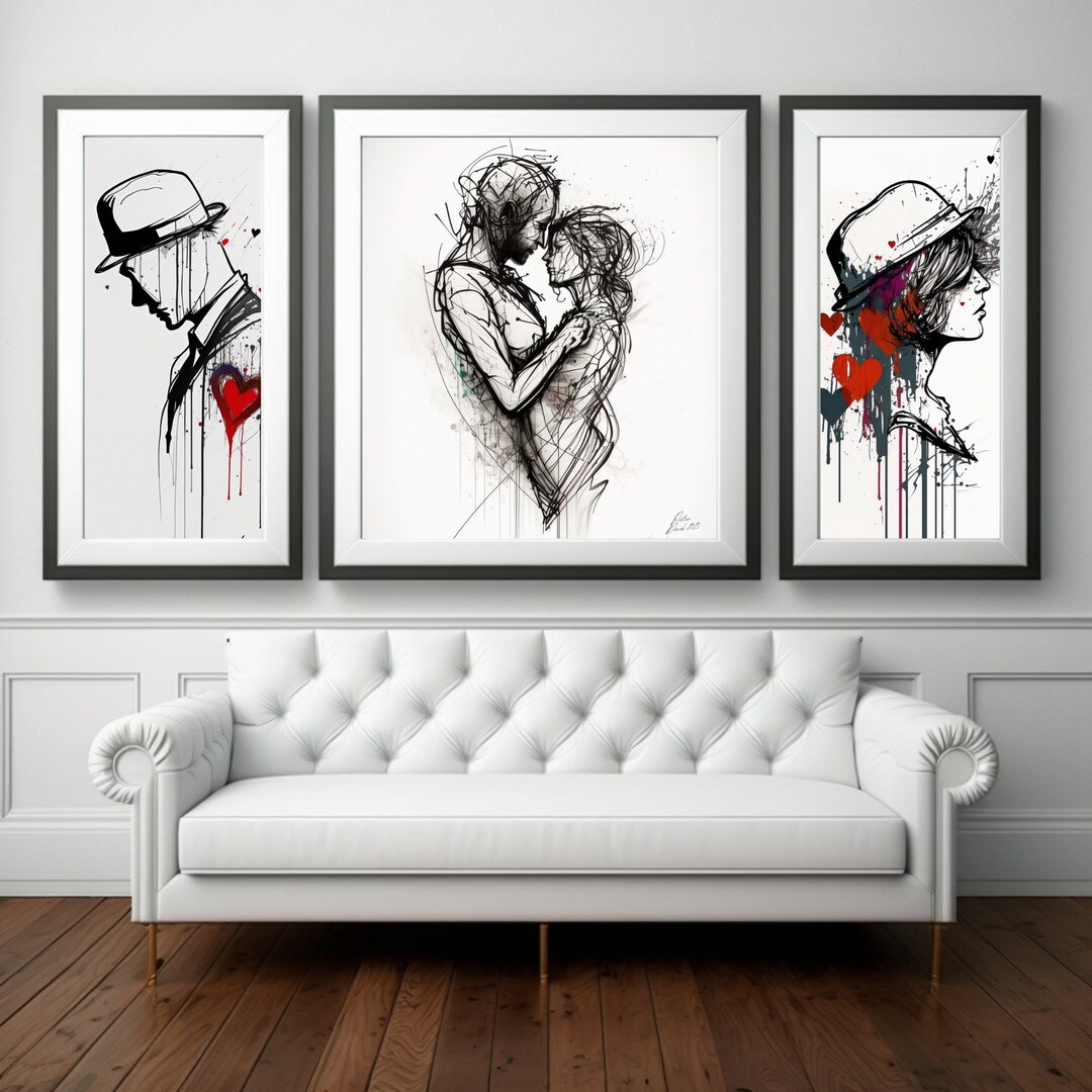 Printable Modern Art Line Drawing Art Wall Abstract Black - Etsy