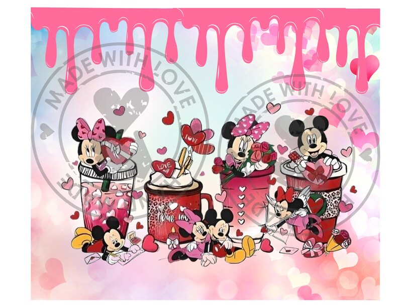 Mickey and Minnie Mouse Sublimation Tumbler Digital Png/jpeg Design - Etsy