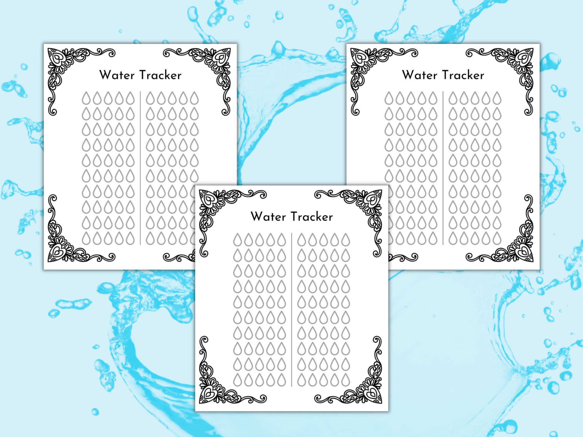 Water Tracker | Printable | Water Tracker Bullet Journal | Daily ...