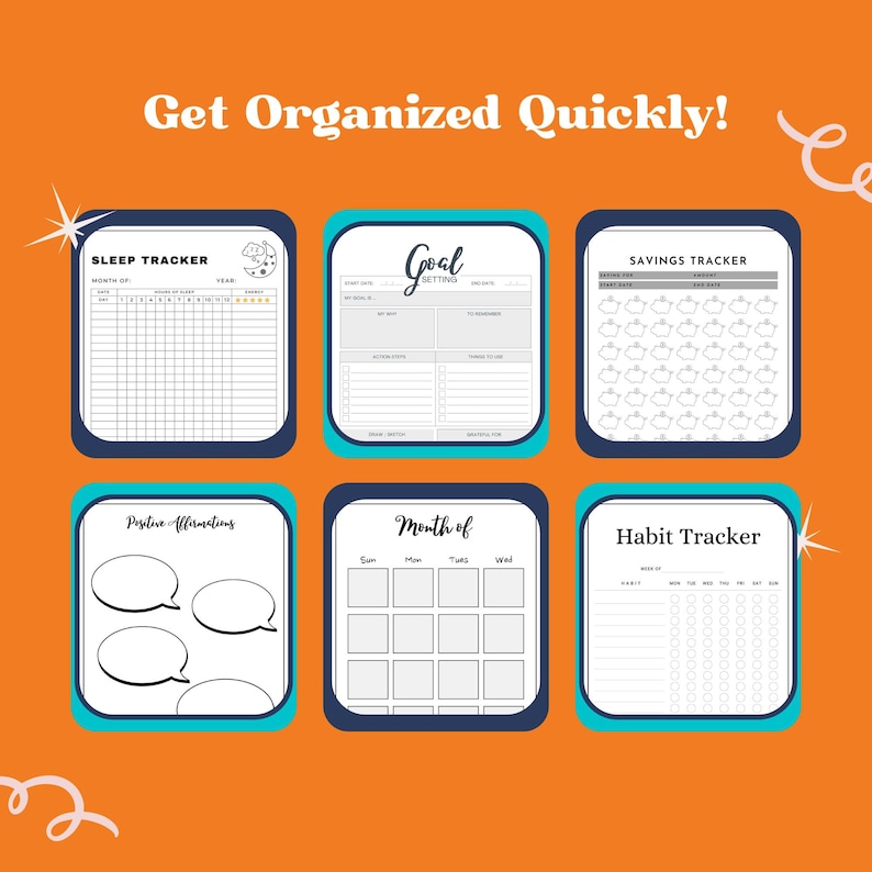 UPDATED! Pre-made BUJO Layouts Perfect Tracker Starter Set - Etsy