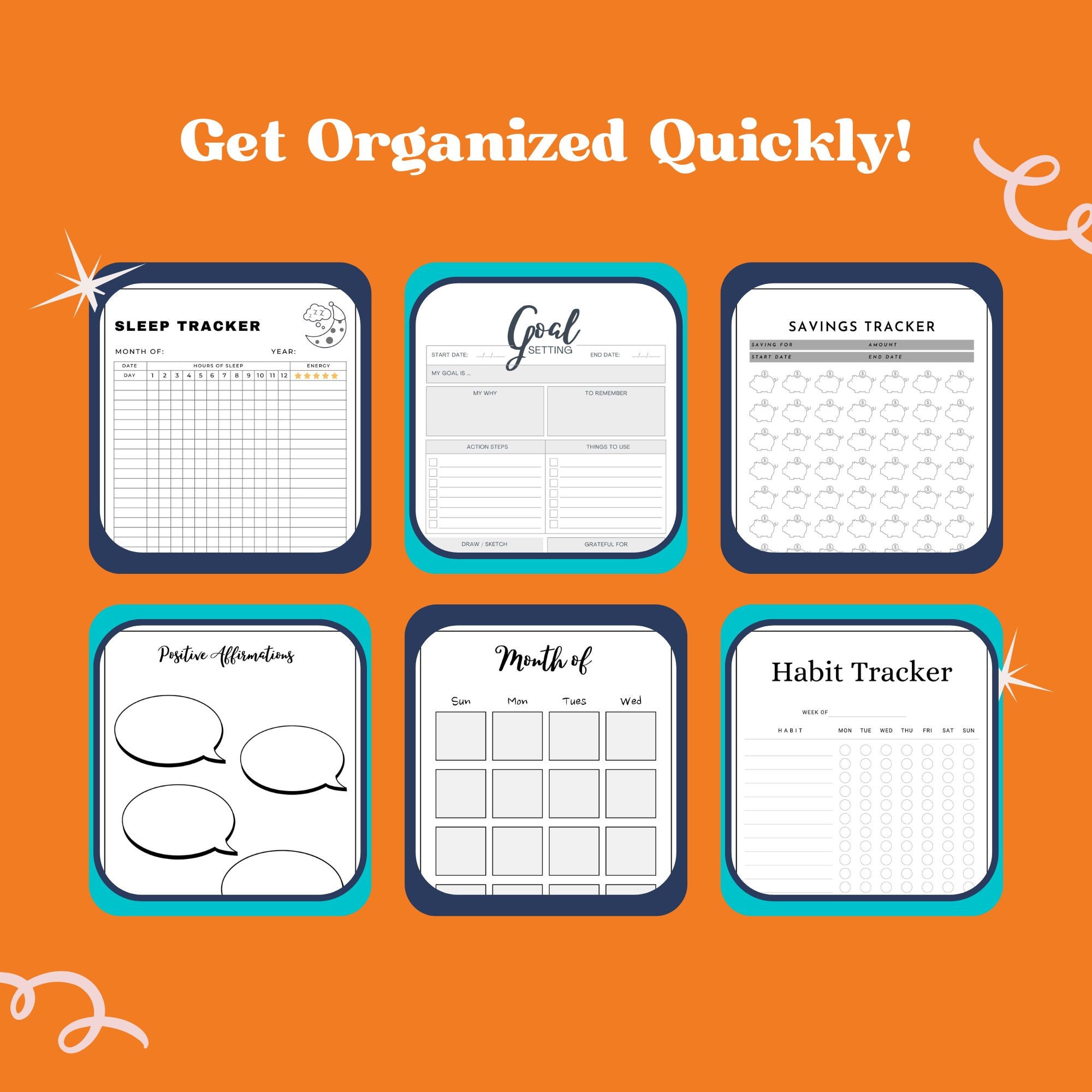 UPDATED! Pre-made BUJO Layouts Perfect Tracker Starter Set - Etsy