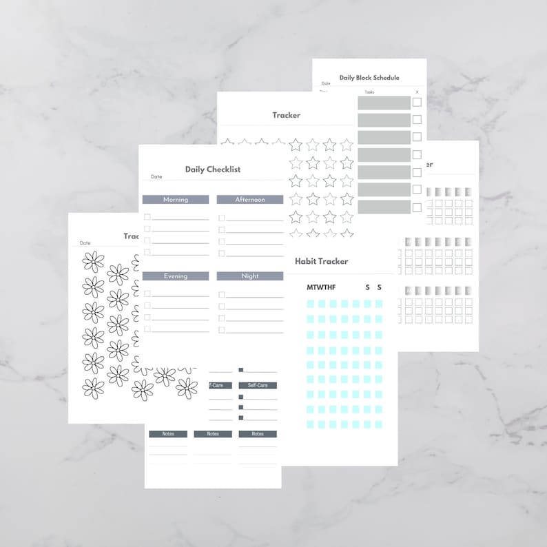 Premade Printable Bullet Journal Bundle | BUJO Insert | Premade Bullet ...