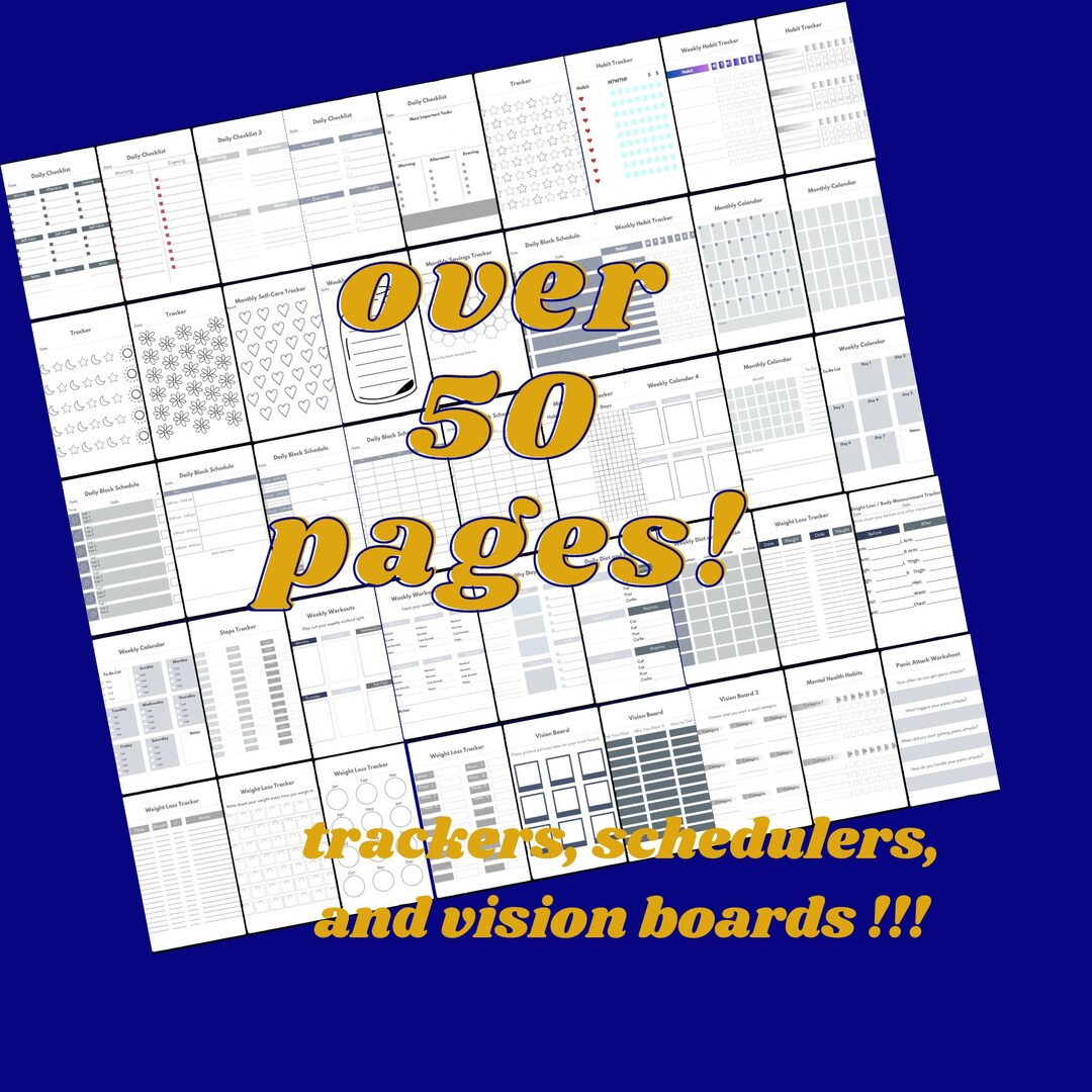 Premade Printable Bullet Journal Bundle | BUJO Insert | Premade Bullet ...