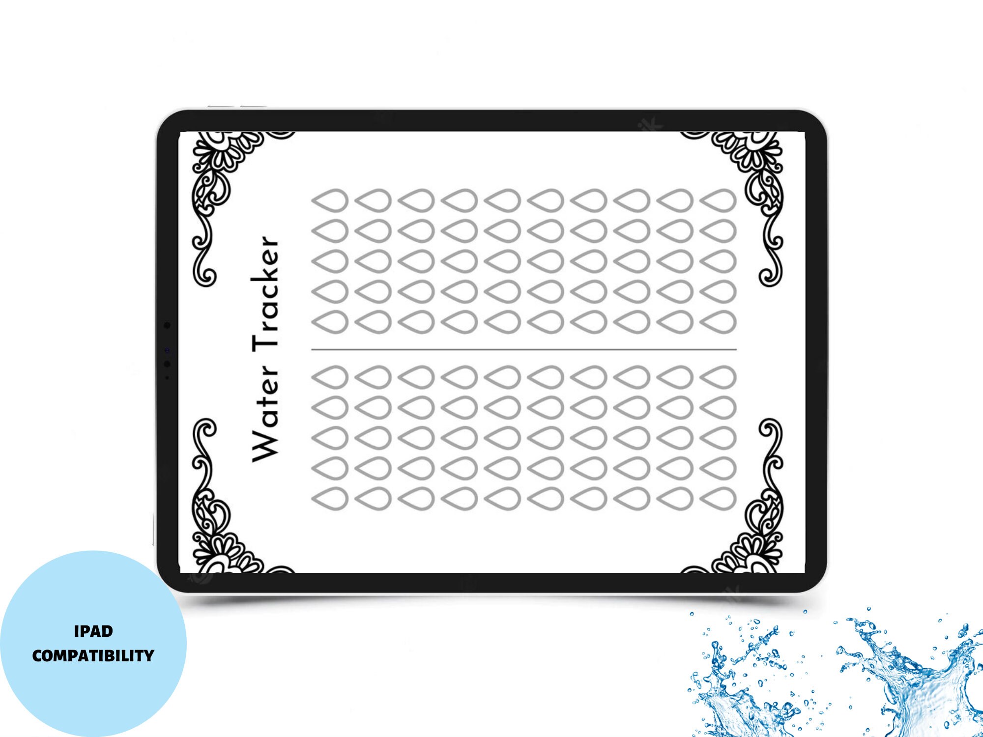 Water Tracker | Printable | Water Tracker Bullet Journal | Daily ...