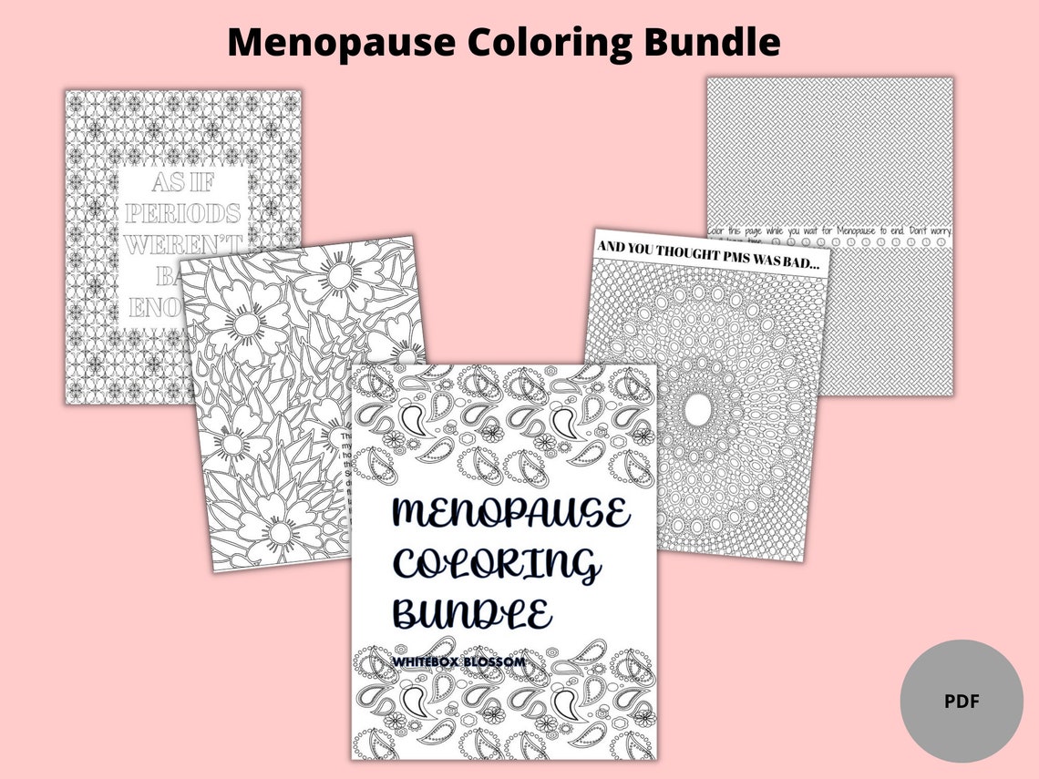 Menopause Coloring Bundle | Funny | Menopause Humor | Adult Funny ...