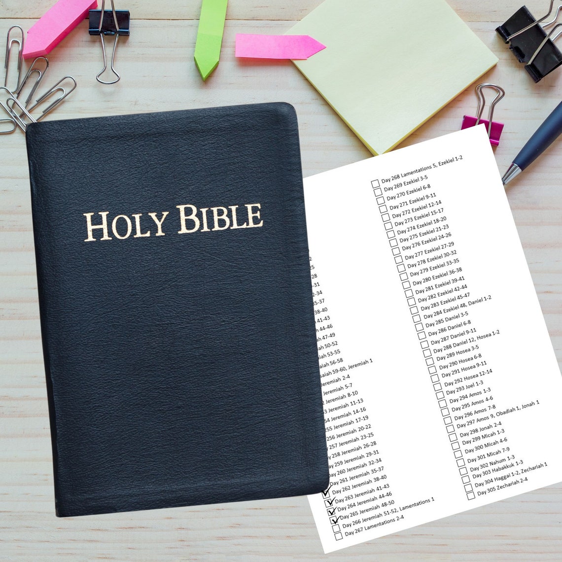 One Year Bible Reading Plan | Bible Reading Tracker | Bible Study Guide ...