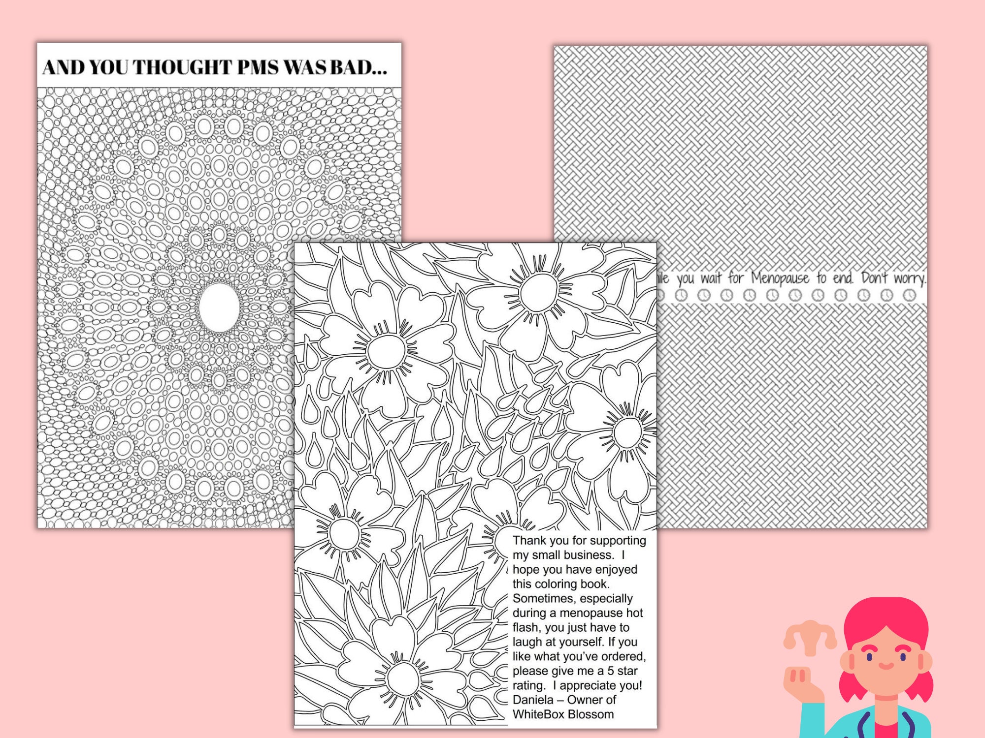 Menopause Coloring Bundle | Funny | Menopause Humor | Adult Funny ...