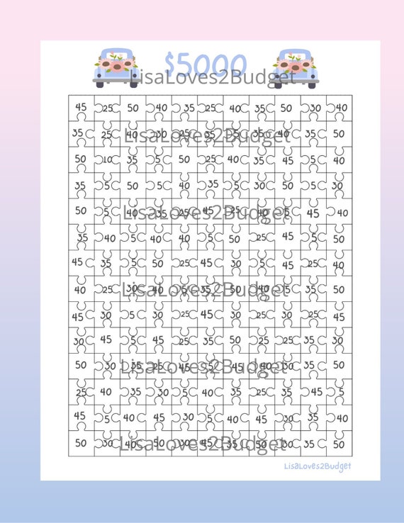 5000 Savings Challenge Save 5000 Savings Challenge - Etsy