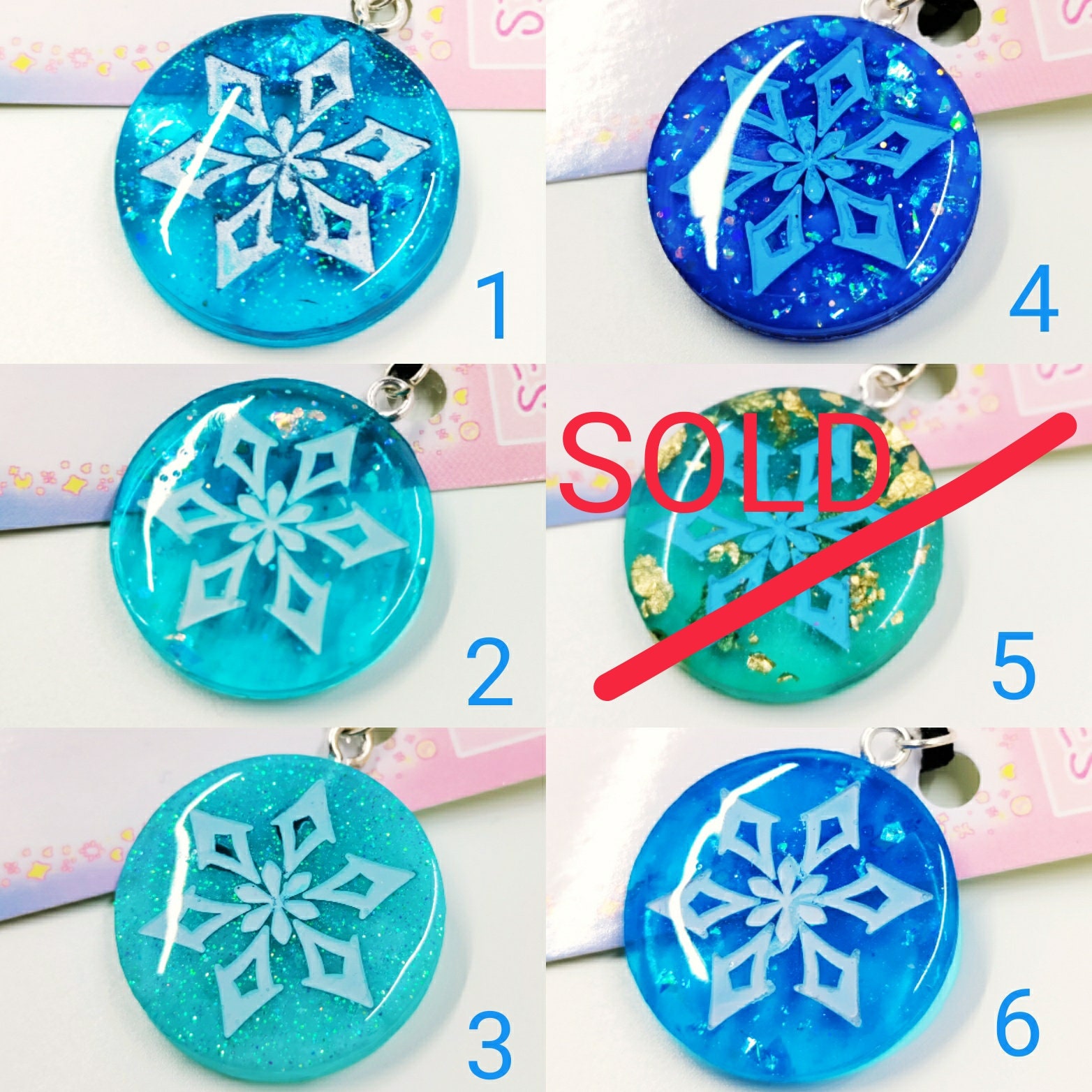 Cryo Genshin Video Game Ice Magic Vision Necklace - Etsy