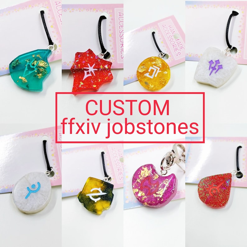Custom FFXIV Ff14 Job Stones Soul Crystals Video Game Necklaces Charms ...