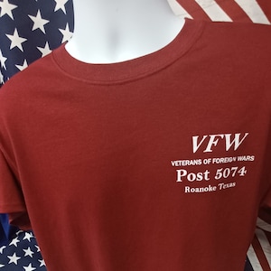 VFW Veterans of Foreign Wars T Shirt Personalize With Your Post Name ...