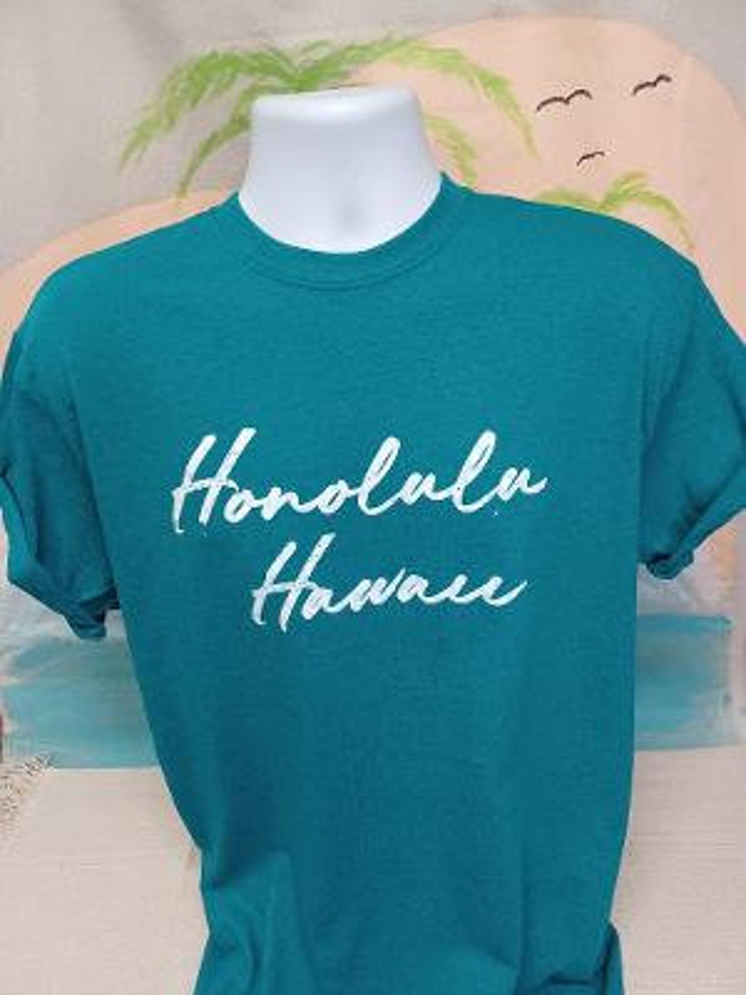 Honolulu Hawaii Script Image T Shirt - Etsy