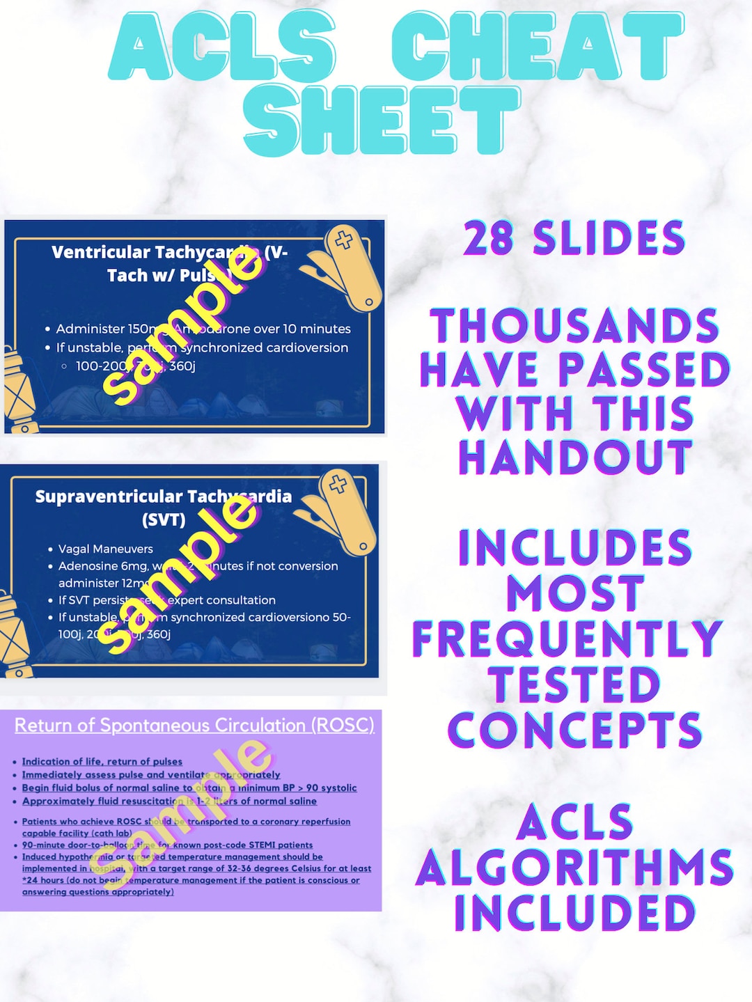 ACLS Study Guide (2025 October Updates!) - Etsy