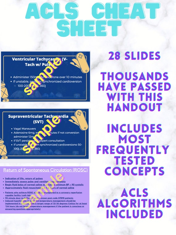 ACLS Study Guide - Etsy