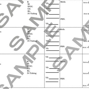 7 Patients Med/surg Med/tele Brain Sheet - Etsy