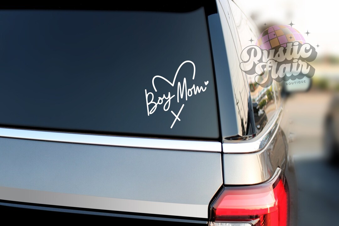 Boy Mom Vinyl Car Decal, Cute Sticker for Mom, Boy Mama, Gift for ...
