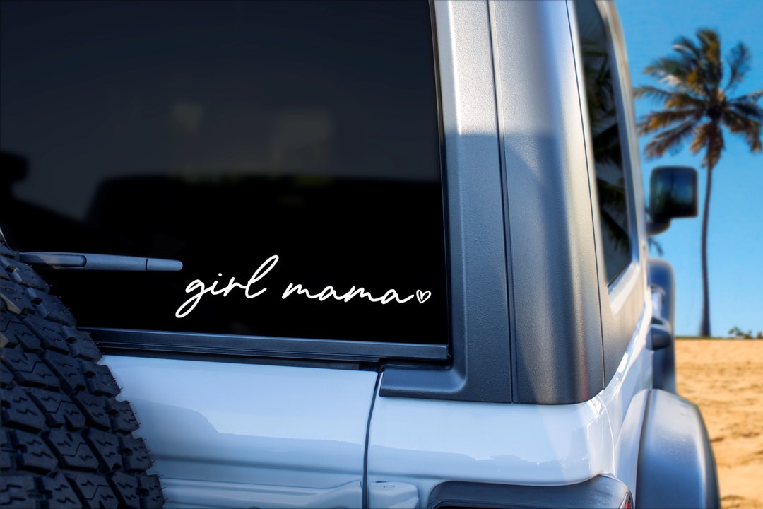 Girl Mama Decal, Cute Car Decals for Women, New Mom Gifts, Baby Shower ...