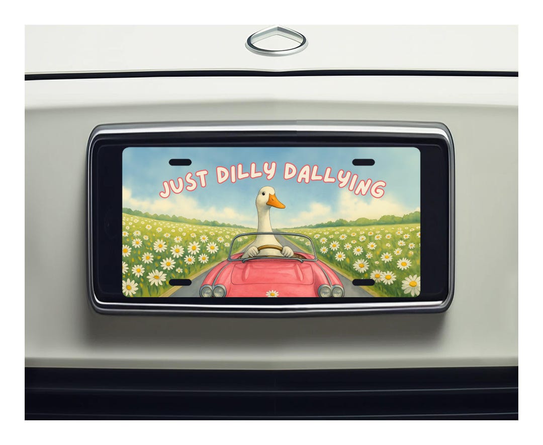 Just Dilly Dallying License Plate, Car Accessories for Women, Funny ...