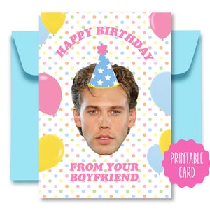 Austin Butler Birthday Card Austin Butler Card Austin - Etsy