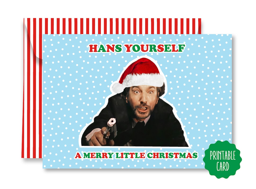 Hans Gruber Falling Christmas Card Hans Gruber Falling Die Hard Christmas Die Hard Wrapping ...