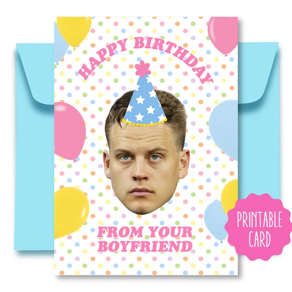 Joe burrow birthday card - Etsy México