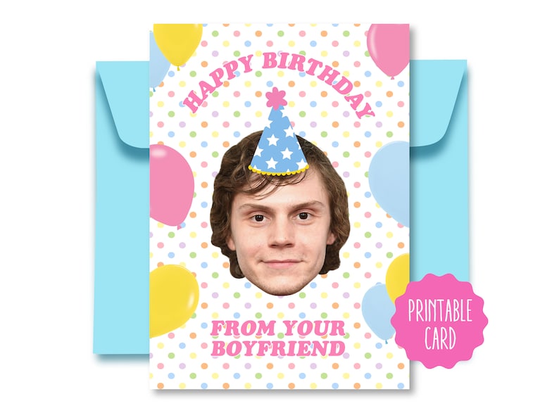 Evan Peters Birthday Card Evan Peters Card Evan Peters - Etsy