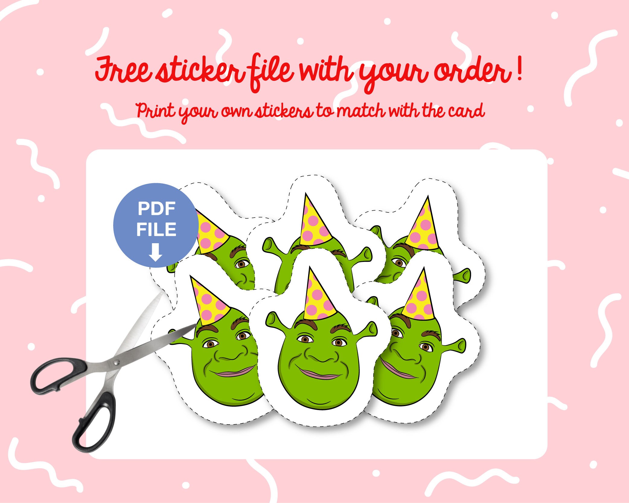 Shrek Birthday Card Shrek Card Shrek Gifts Shrek | Etsy UK