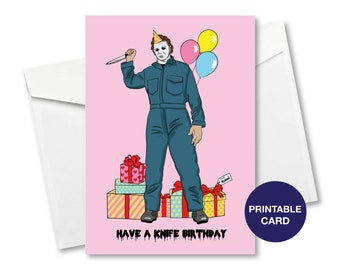 Michael Myers Birthday Card | Etsy